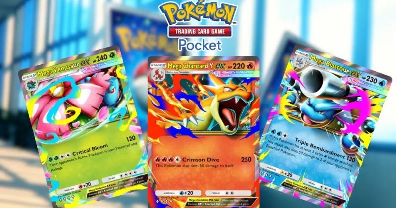 Pokemon TCG Pocket Crimson Blaze expansion: Release date, Mega EX cards ...