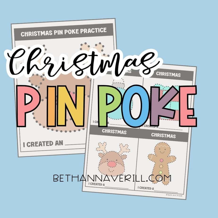 Christmas pin poke activity a festive fine motor practice for preschoolers