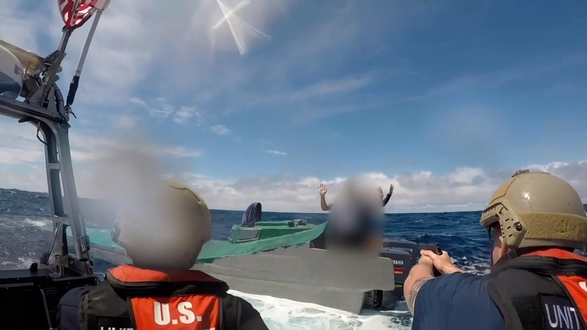 US intercepts suspected drug smuggler on go-fast vessel