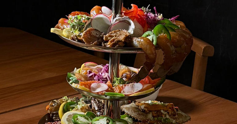 This seafood tower is actually interesting