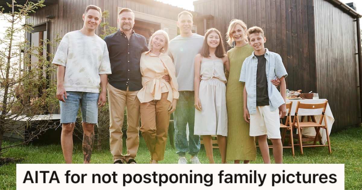 Woman was tasked with arranging an extended family photo, but when her ...