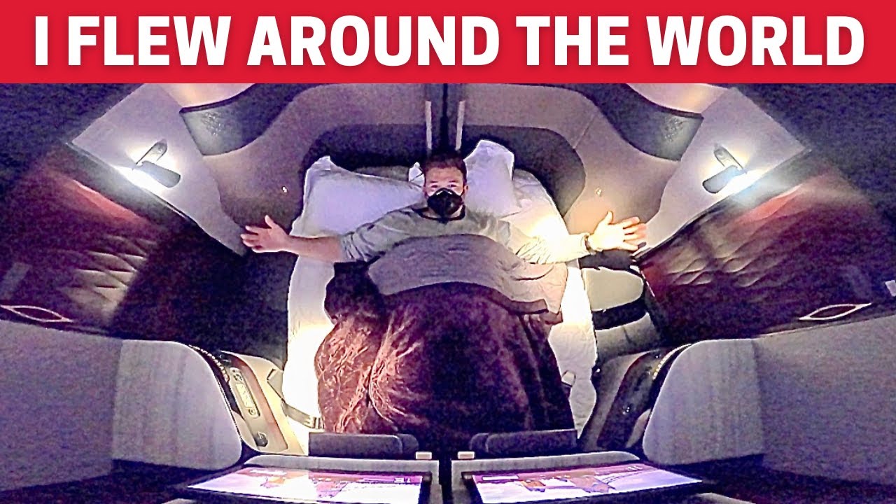 I flew around the world in business class