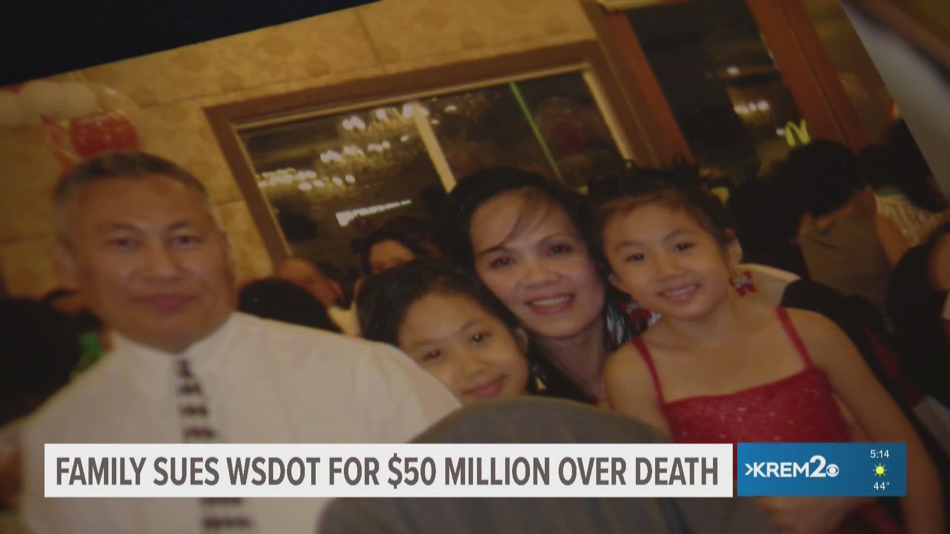 Family suing WSDOT for $50 million over deadly crash