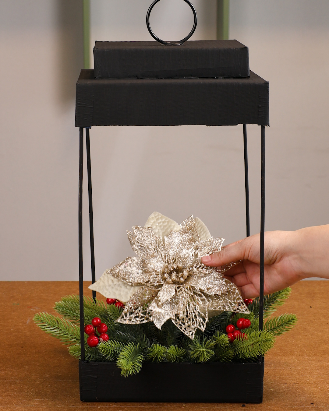 DIY festive lantern that lights up the room