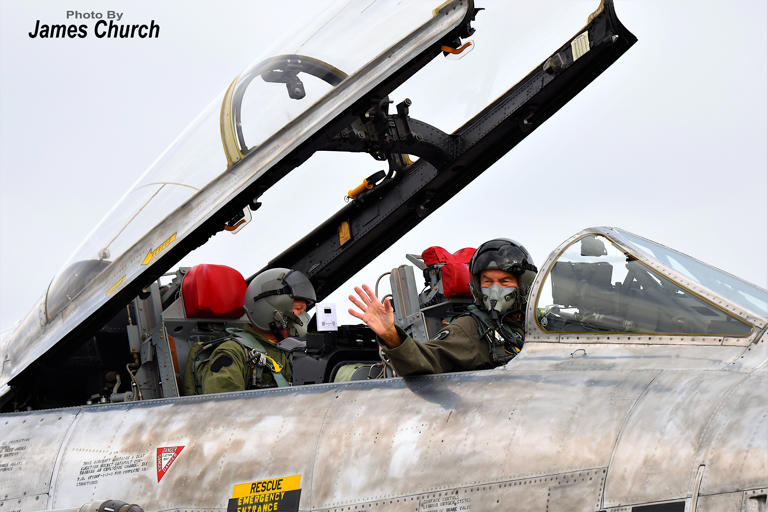 Passing the torch: One of the world's two flying F-100F Super Sabre ...