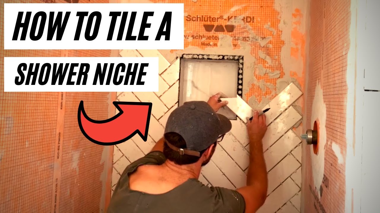 Shower niche installation & herringbone tile tutorial
