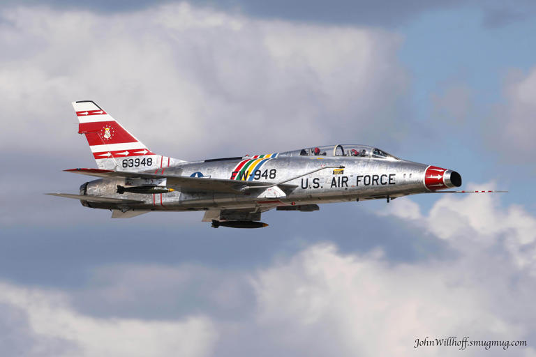 Passing the torch: One of the world's two flying F-100F Super Sabre ...