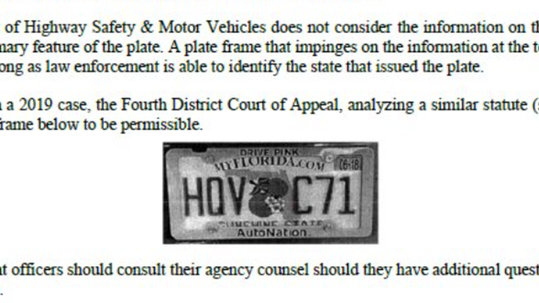 New Florida license plate law: What's OK and not OK?
