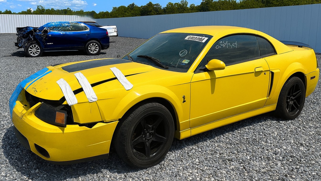 Rescuing a wrecked Ford Mustang from auction