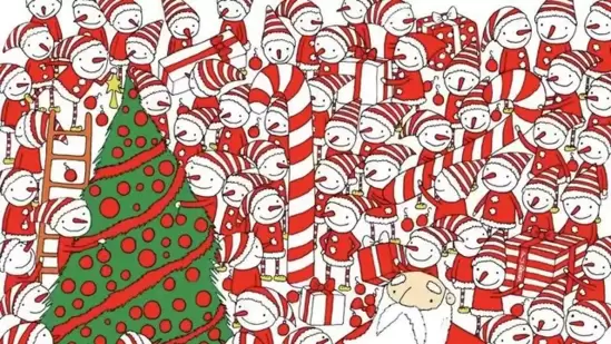 Optical illusion: Can you spot Santa’s missing hat in this viral ...