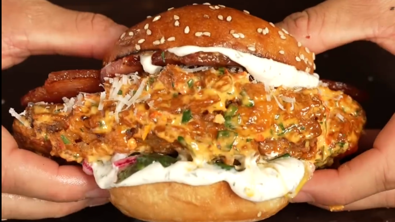 The ultimate hot garlic parm chicken sandwich