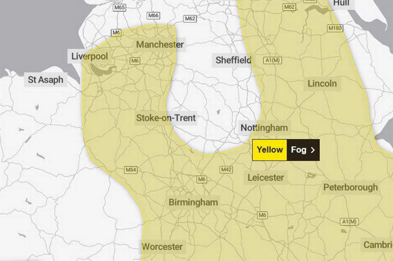 Met Office issues new 10-hour weather alert with warning to M6, M61 and ...