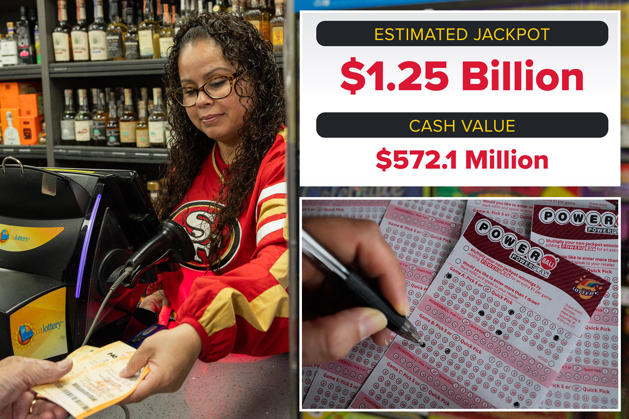 Powerball jackpot climbs to $1.25B, second-largest prize, after no ...