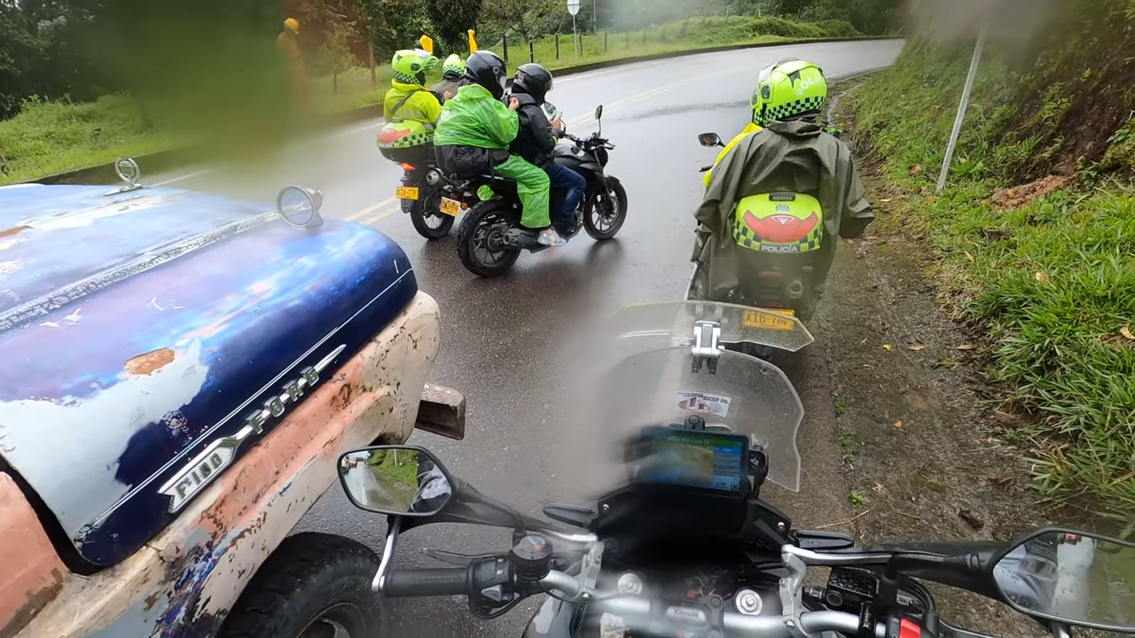 Riding a Motorcycle Across Colombia Mountains Into the Rainforest