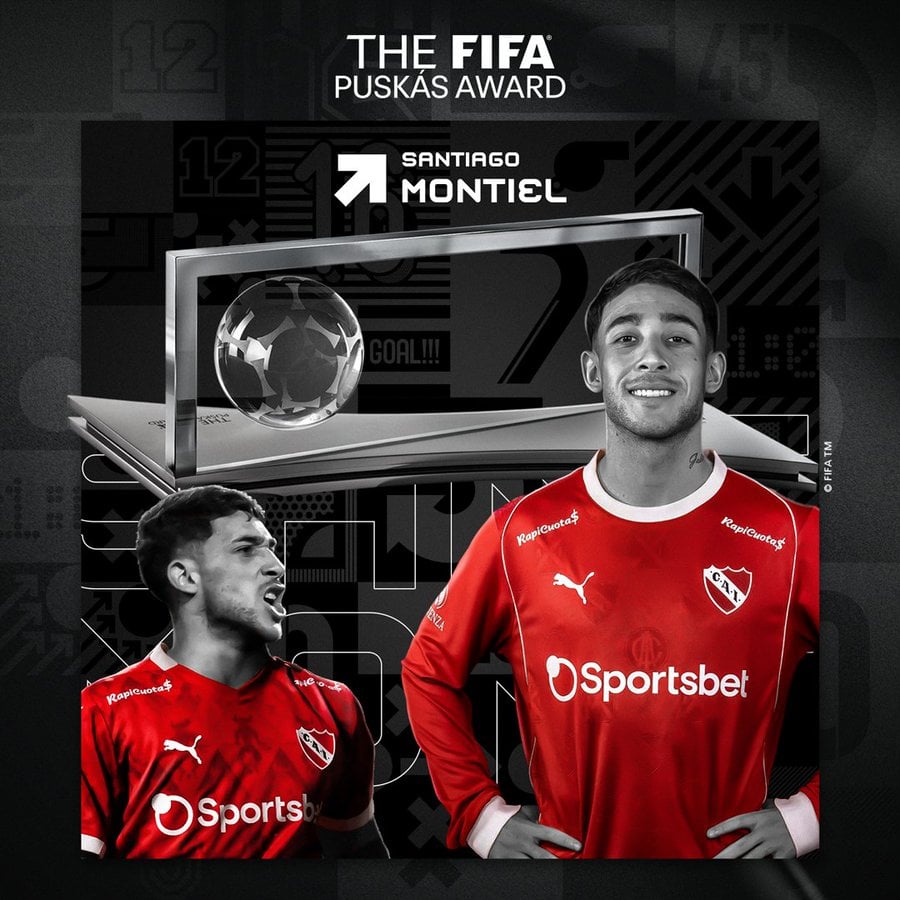 Argentine winger Santiago Montiel wins 2025 FIFA Puskás award