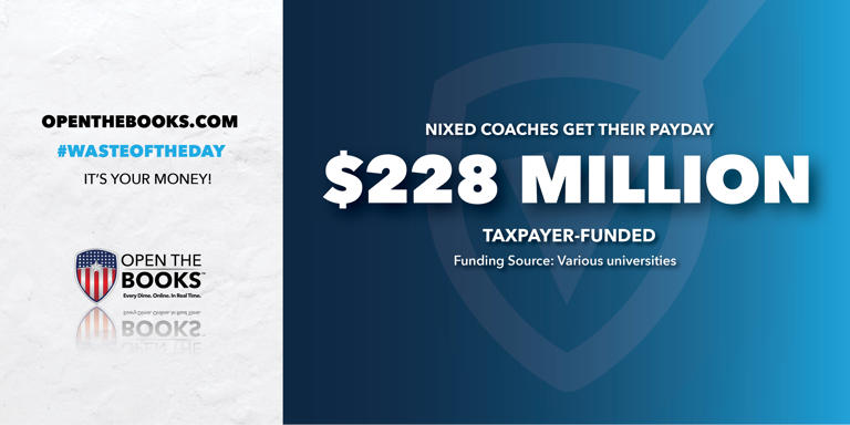 Waste of the day: Taxpayers subsidize football coach severance