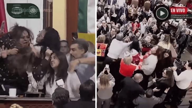 Mexico City Congress session descends into brawl, watch wild video