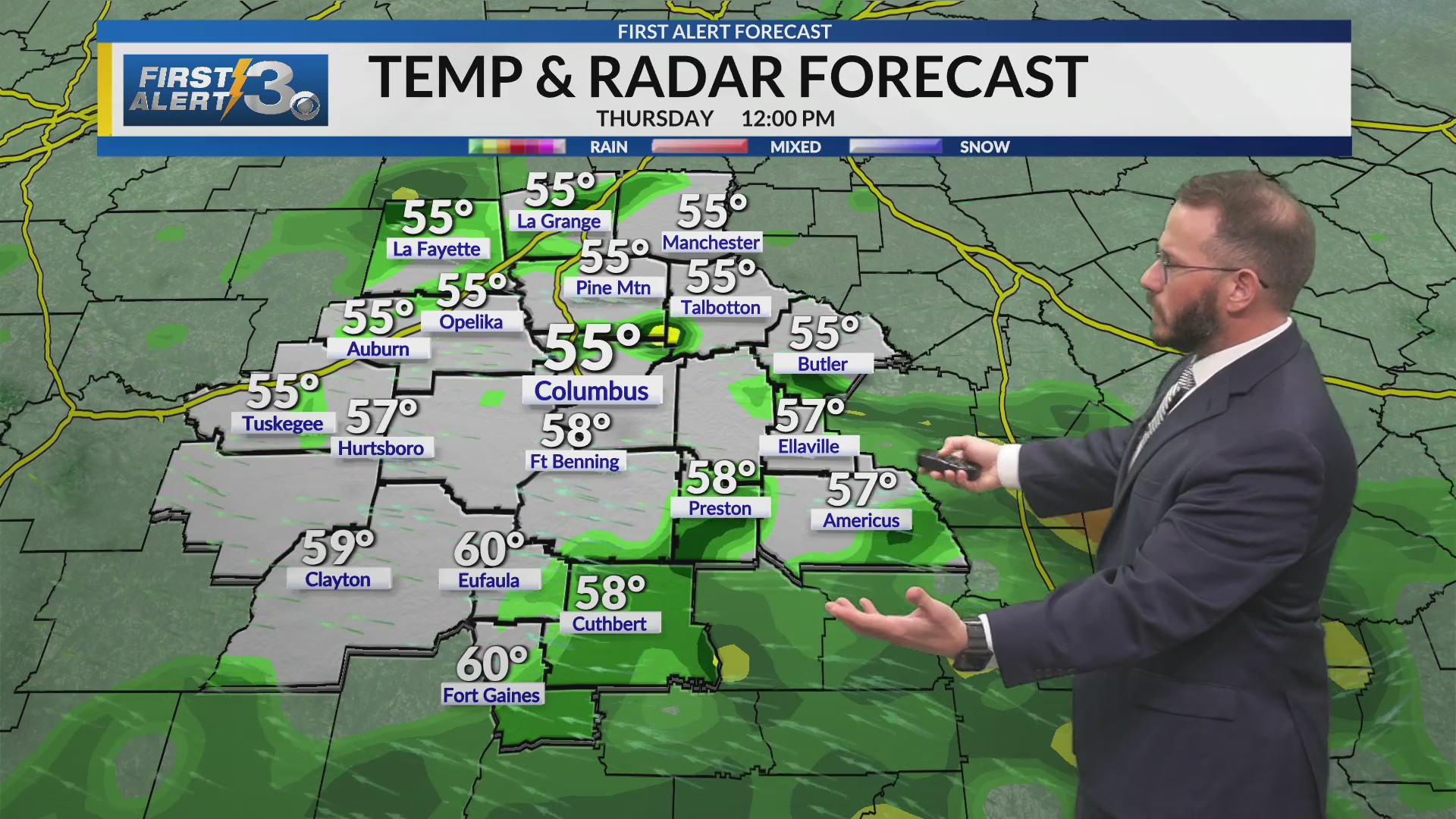 Tuesday midday weather update