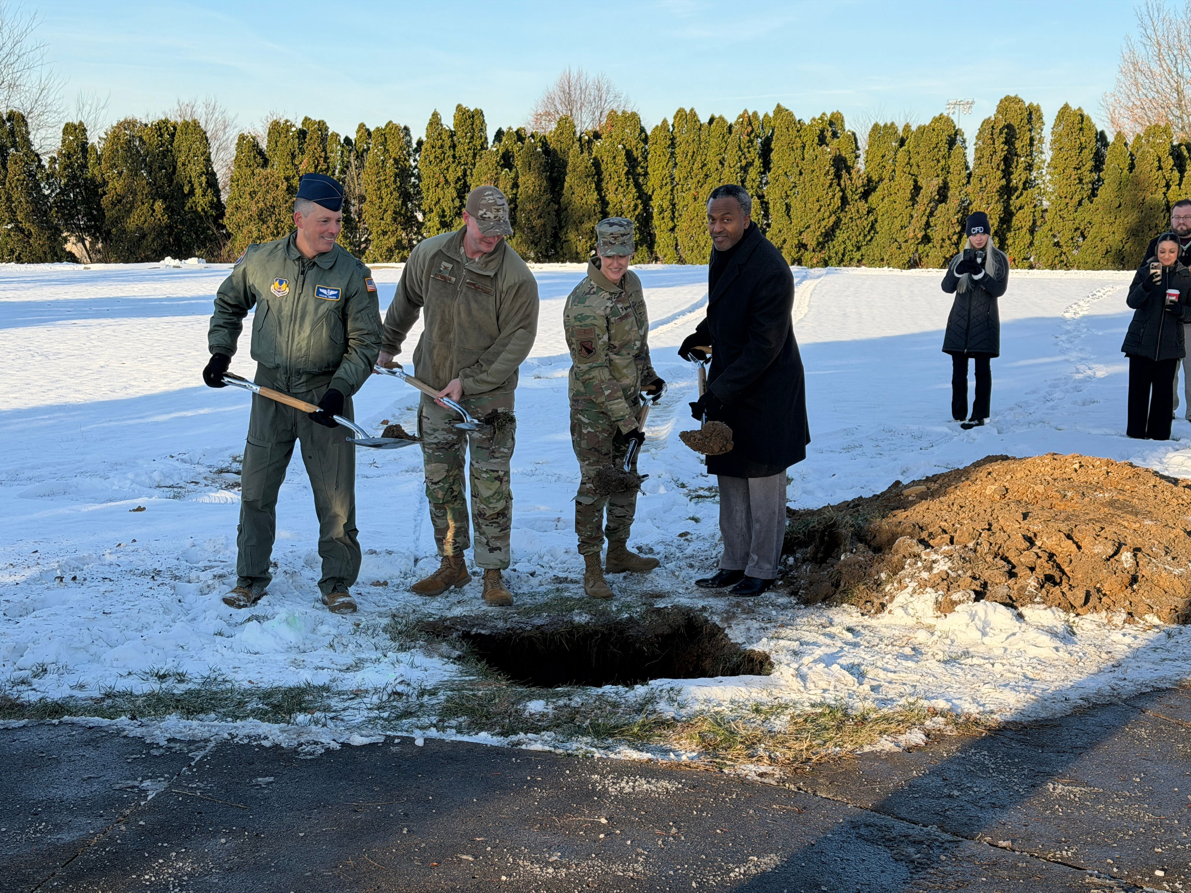 WPAFB leaders bury time capsule to be opened in 2050