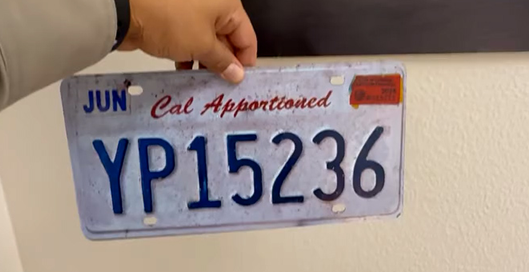 Fake printed license plate found on Freightliner in Madera: CHP