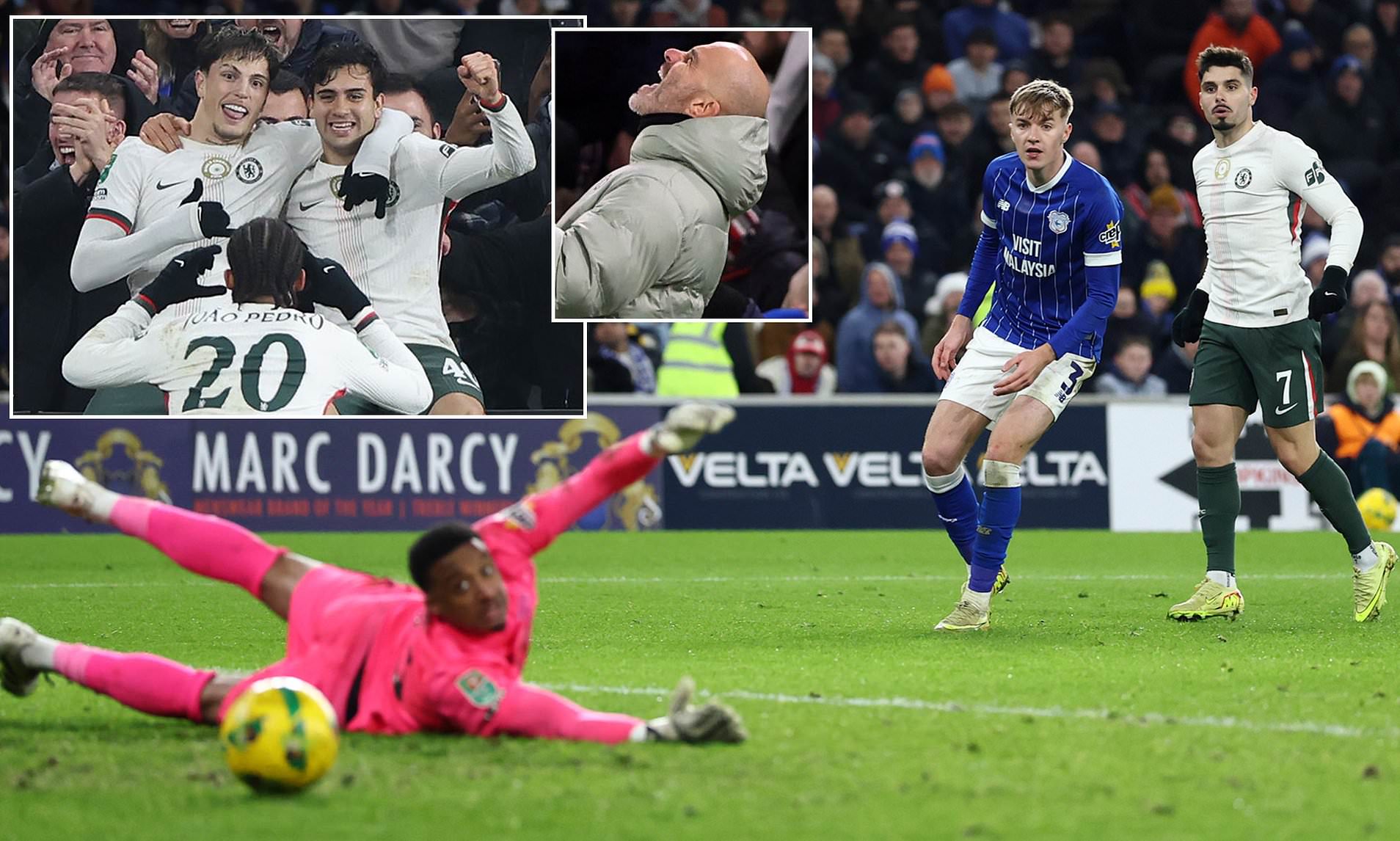 Cardiff 1-3 Chelsea: Blues survive scare to reach Carabao Cup semi-finals