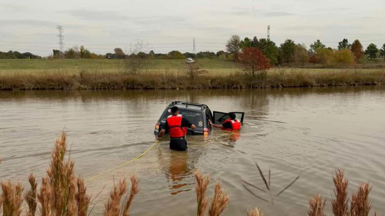 Cy-Fair firefighters pull trapped driver from submerged vehicle near ...
