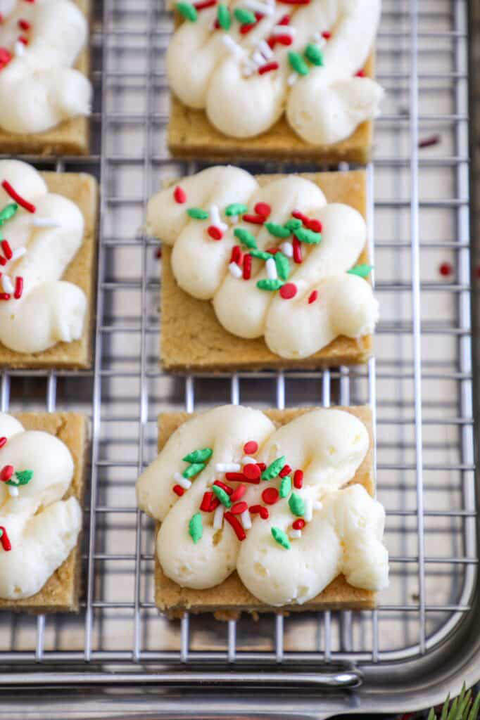 Christmas sugar cookie bars recipe