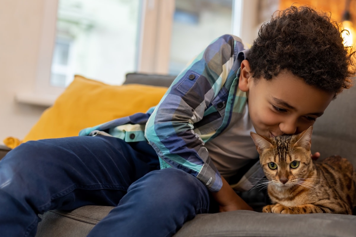 Little boy’s sweet sobs over reuniting with his cat are everything
