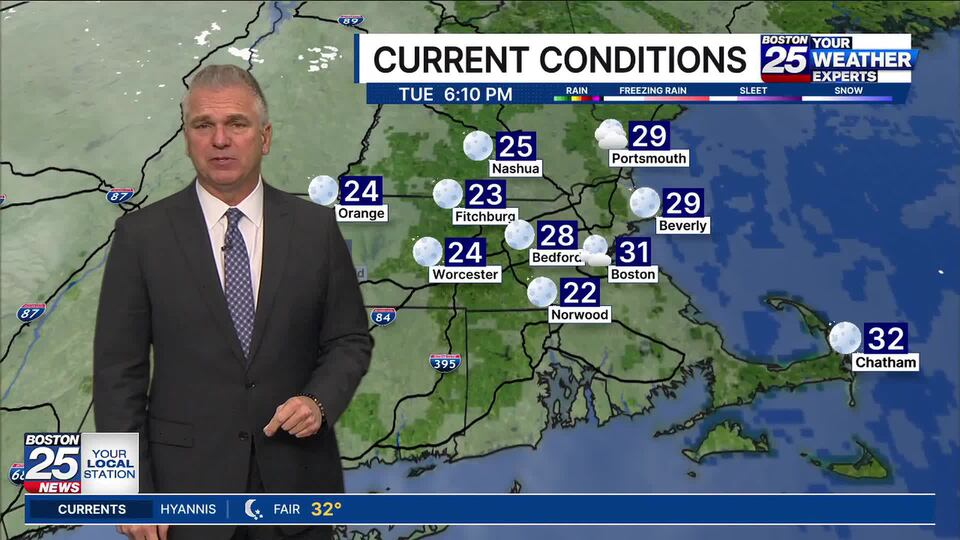 Boston 25 weather: Tuesday night weather