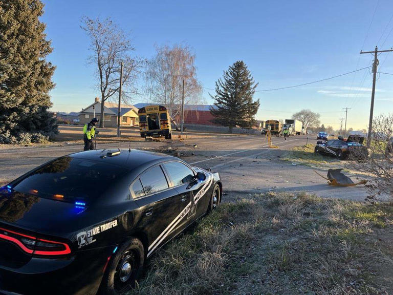 One student flown to Utah hospital after Idaho school bus crash