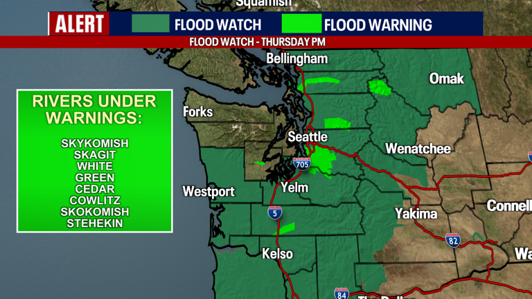 Seattle weather: Gusty wind, heavy rain, and mountain snow Tuesday night