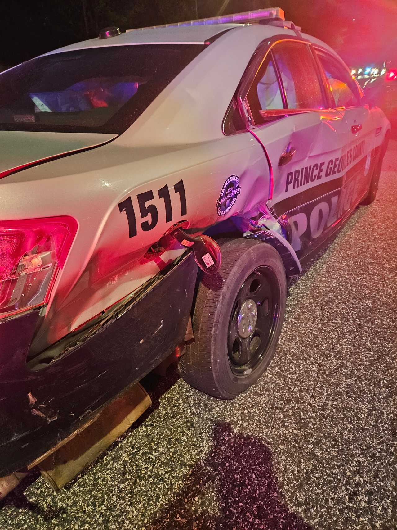 Marked police cruiser hit during multi-vehicle crash on Maryland Route ...