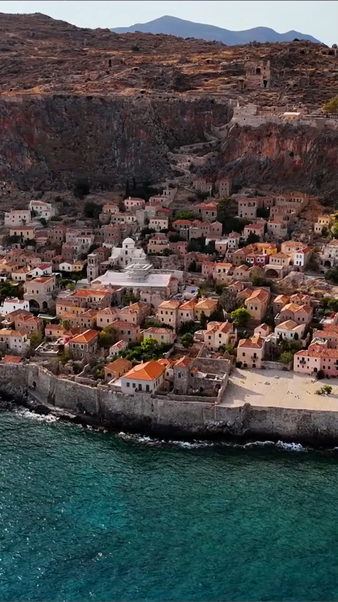 Drone views of Monemvasia, Greece: The 'Gibraltar of the East'