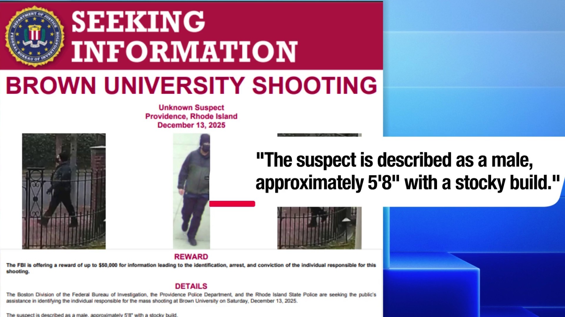 What we know as the manhunt for the Brown University shooter nears 72 hours