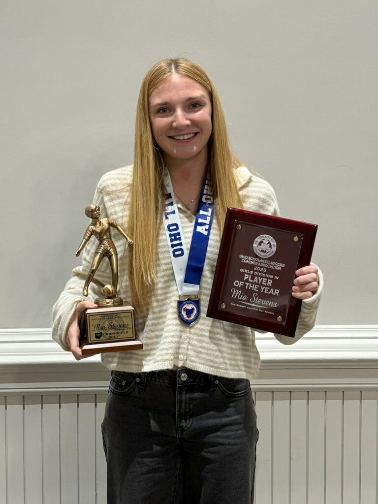 Summit Country Day's Mia Stevens wins Ms. Soccer Ohio