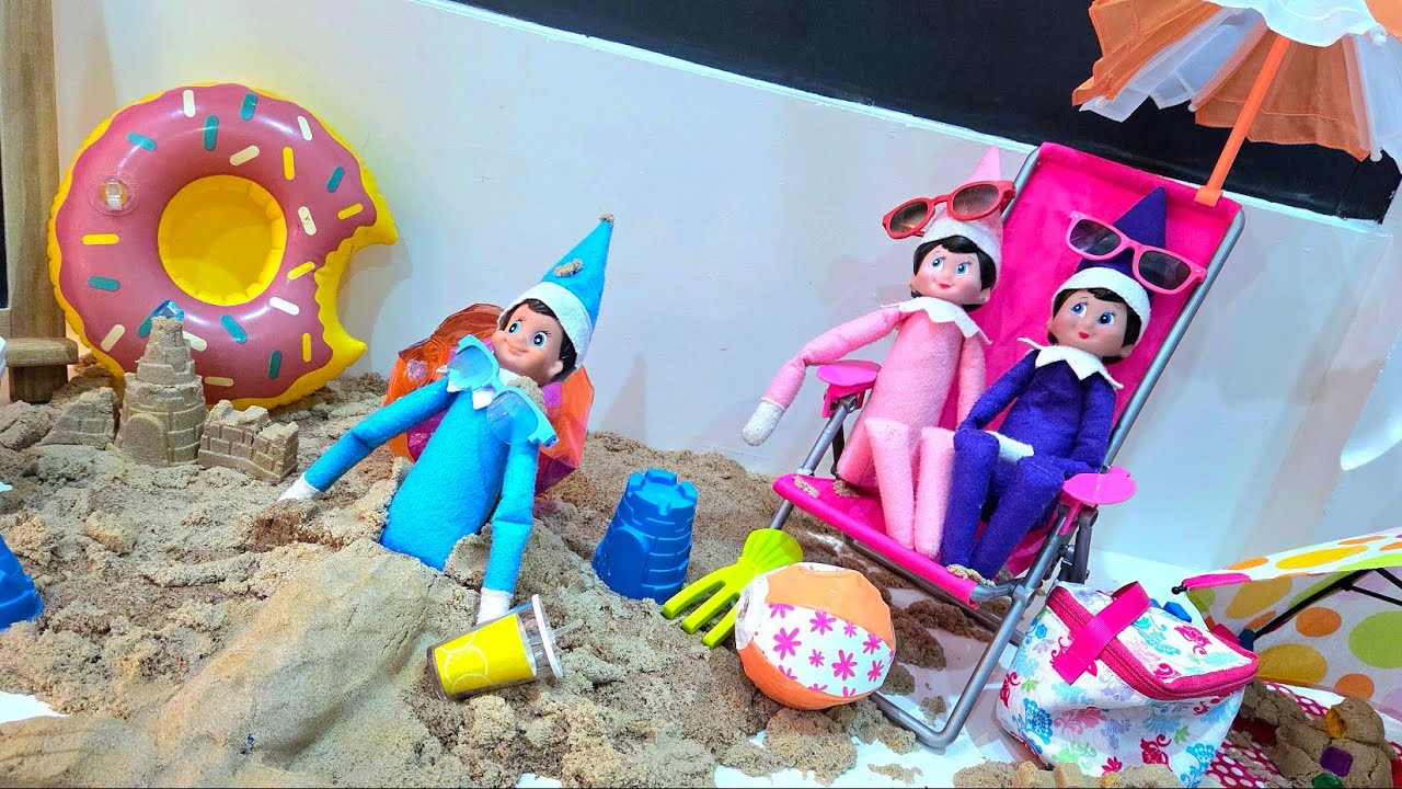 Elf on the Shelf: Day 1 beach party bash!