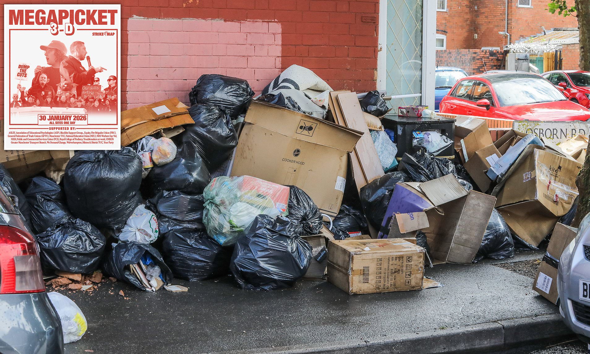 Fears of fresh Birmingham bin strikes chaos as unions plot 'megapicket ...