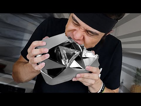 I eat my diamond play button! 💎