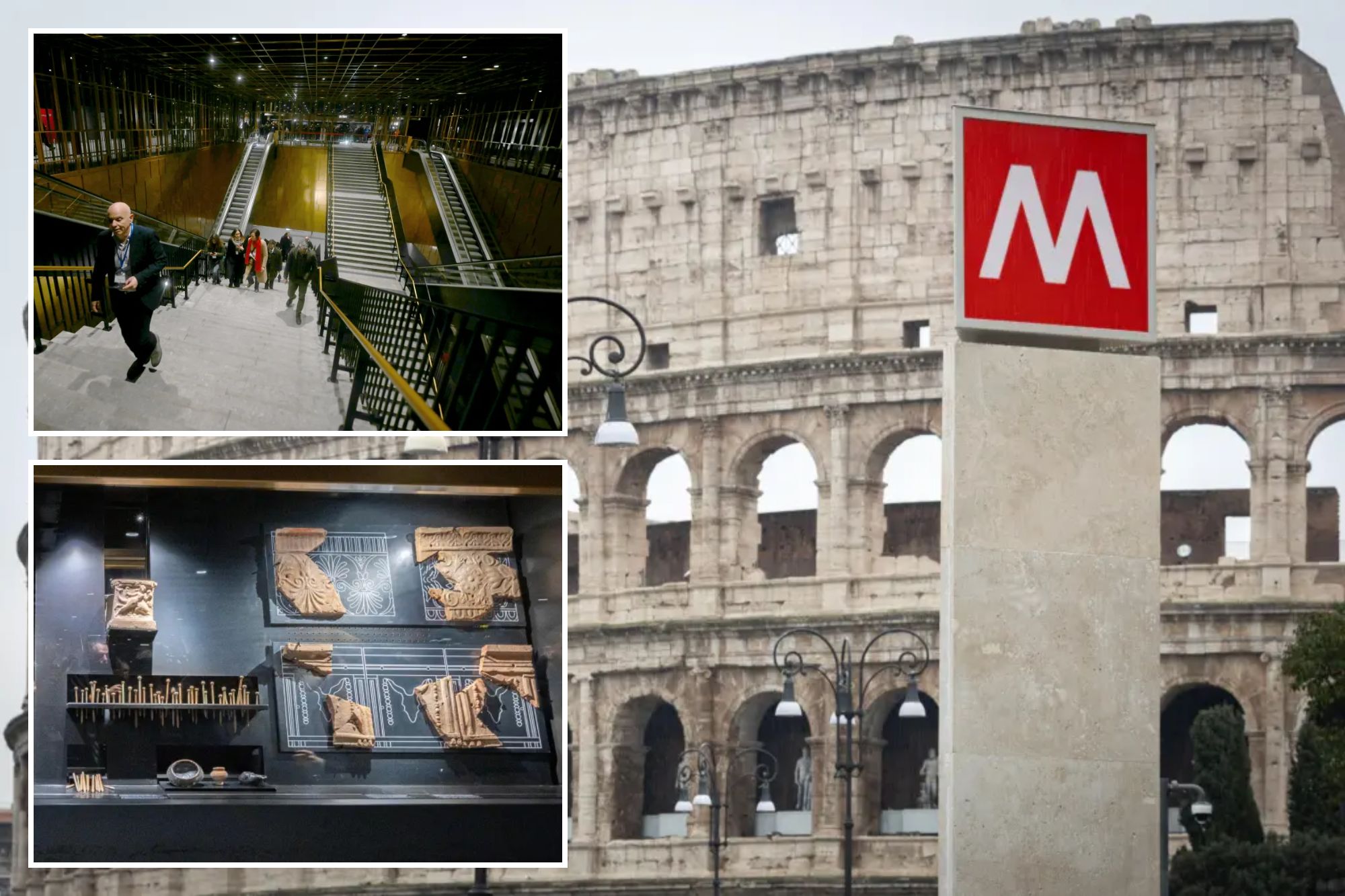 Rome opens breathtaking Colosseum subway station, displaying ancient ...