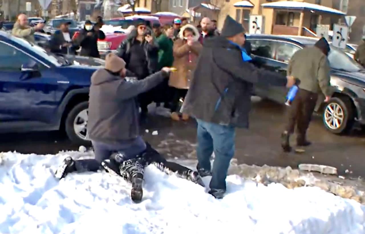 Trump's ICE under fire as video shows pregnant woman dragged across icy ...