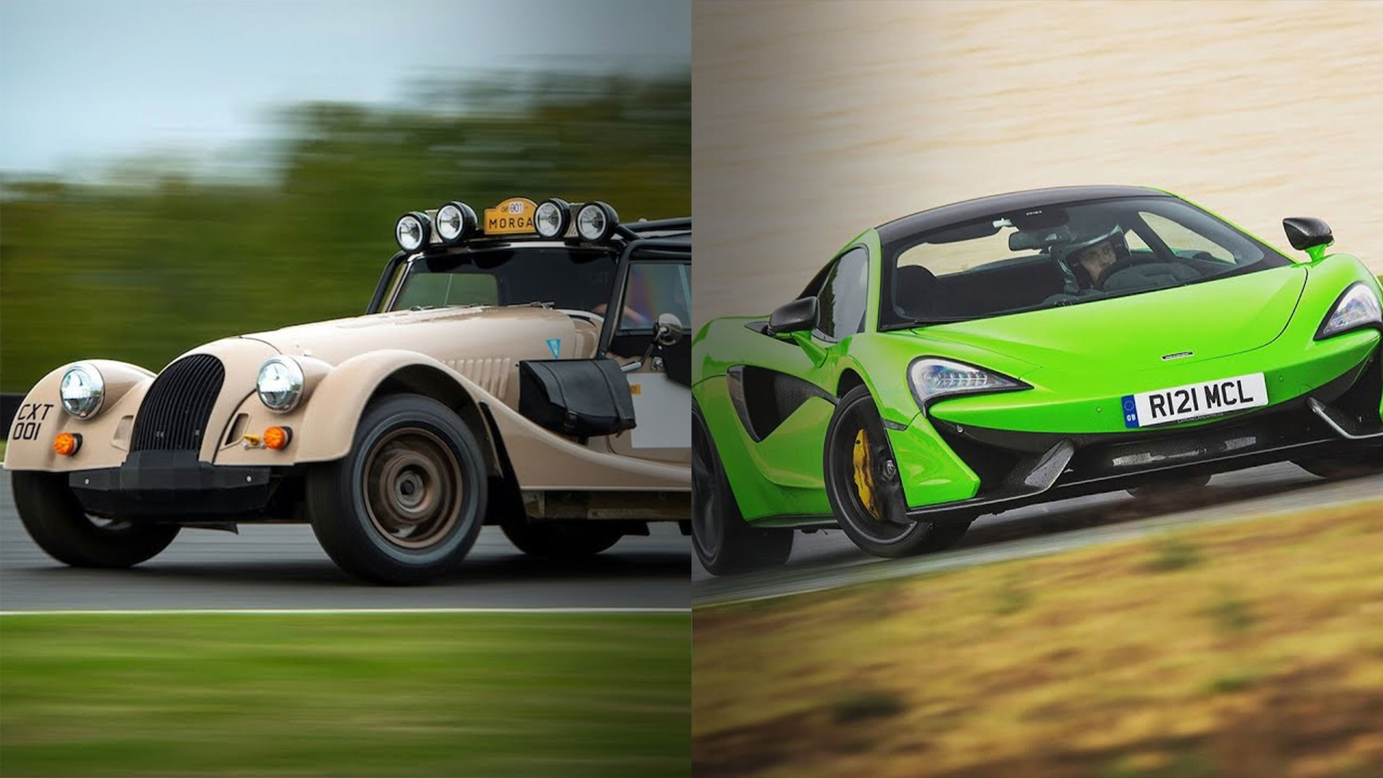 Morgan Plus Four CX-T vs McLaren 570S Spider