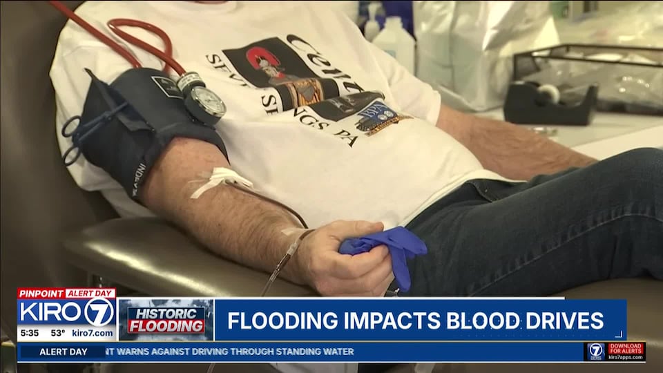 Video: Flooding impacts blood drives