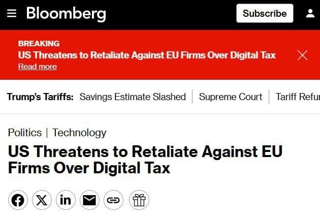 Bloomberg: Οι ΗΠΑ απείλησαν την Ευρώπη με αντίποινα για τα σχέδια ...