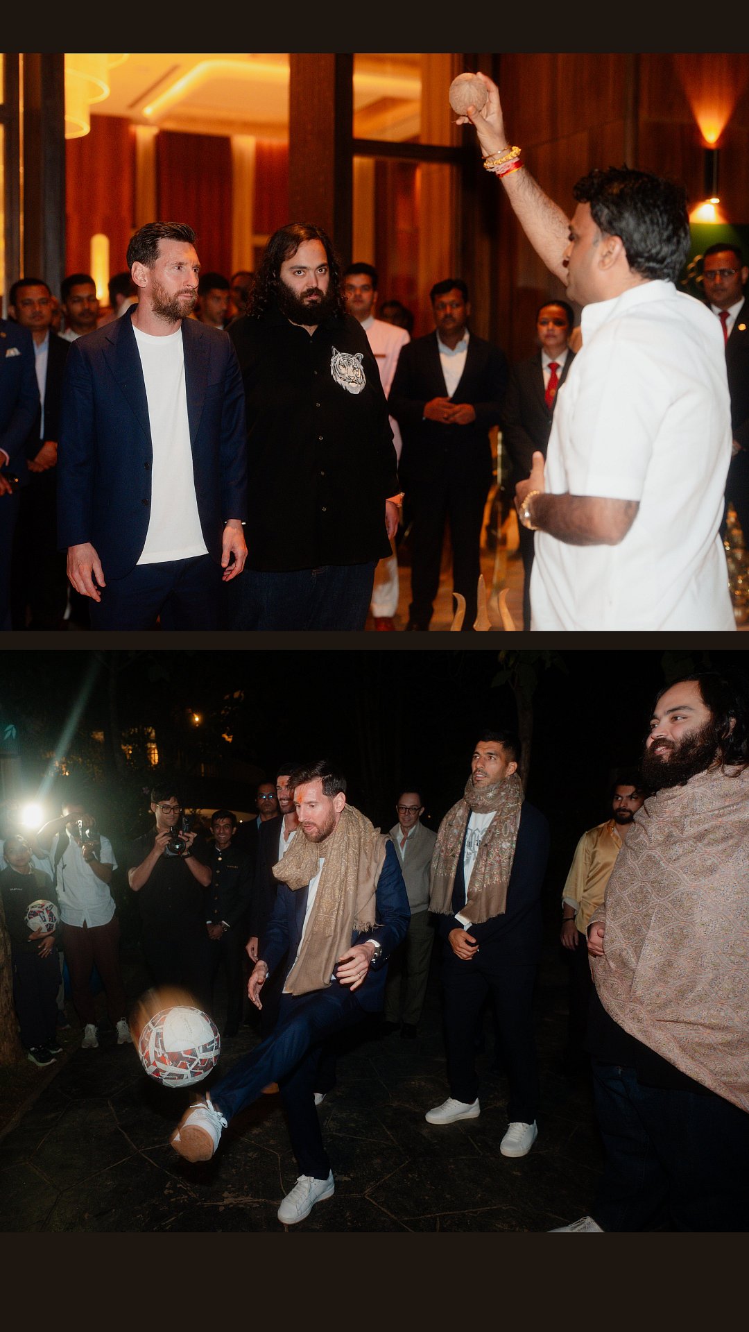 Messi hugs Anant Ambani in viral photo, participates in 'matka phod ...