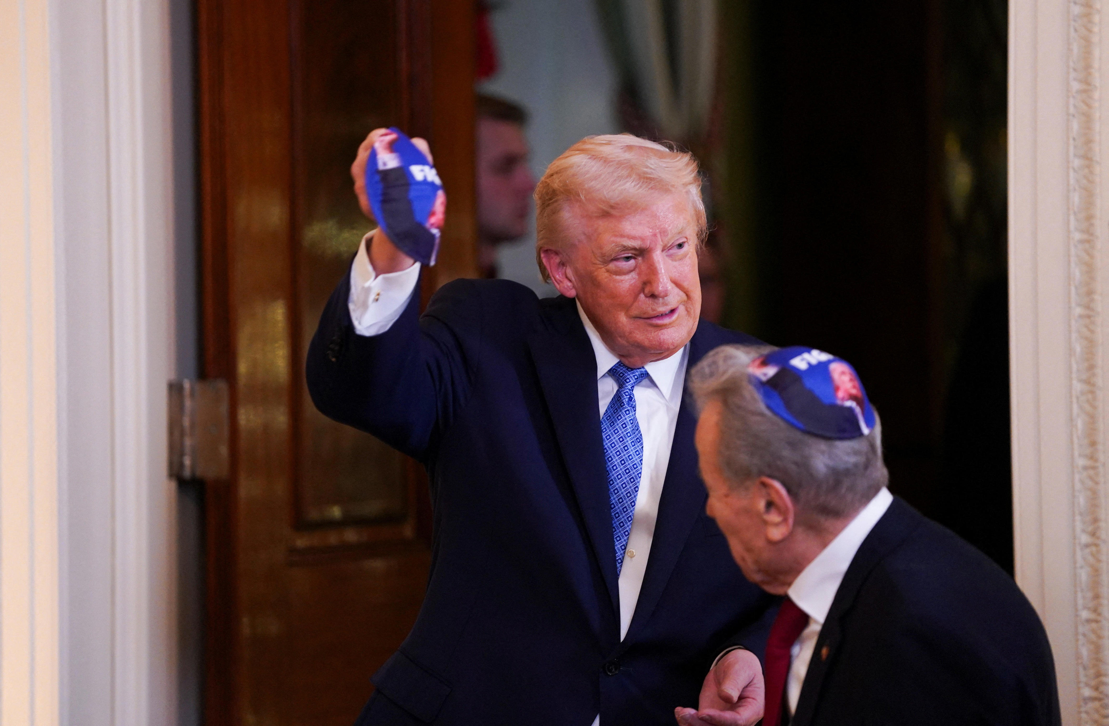 Trump praises 'enduring resilience' of Jewish people at Hanukkah event