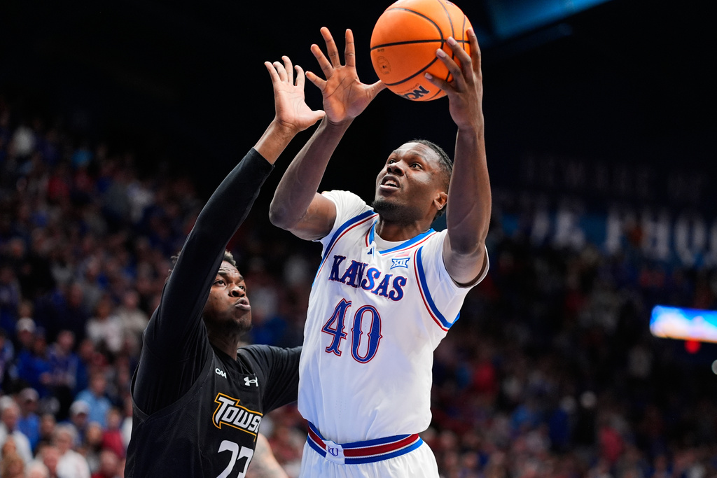 Flory Bidunga has 18 points and 10 rebounds as No. 17 Kansas beats ...