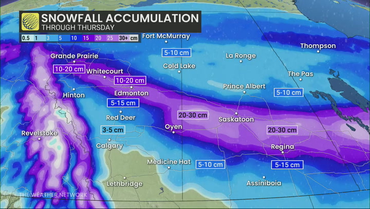 Blizzard conditions slam the Prairies with strong winds and snow