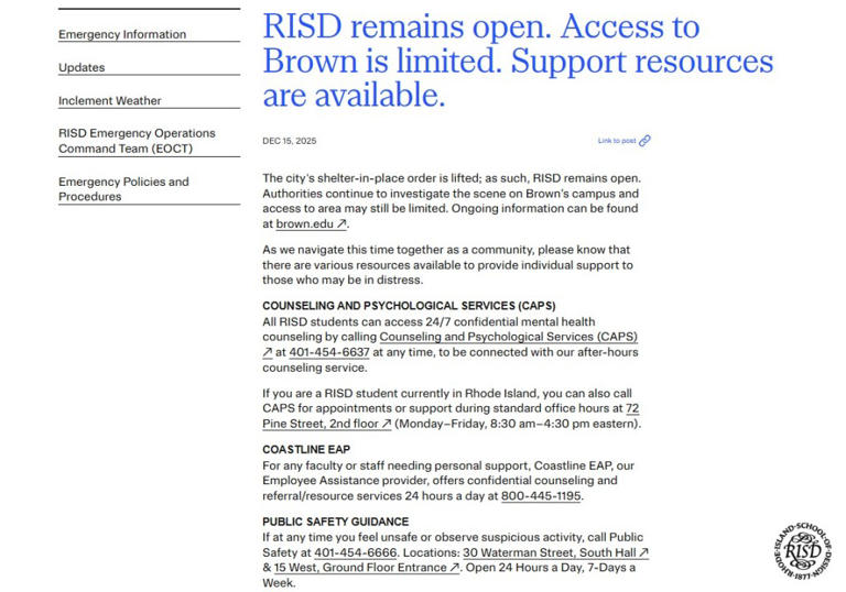 Students petition to merge RISD and Brown campus alert systems after ...