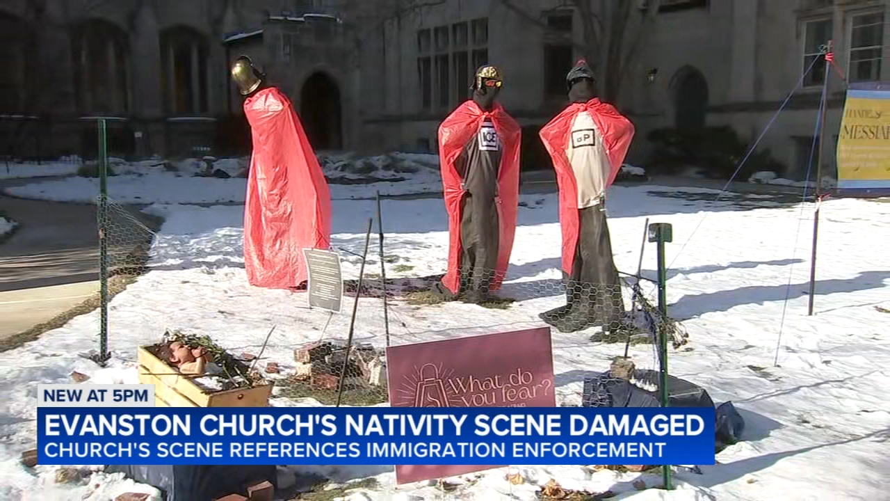Vandals decapitate statue of Mary at Evanston church's anti-ICE ...