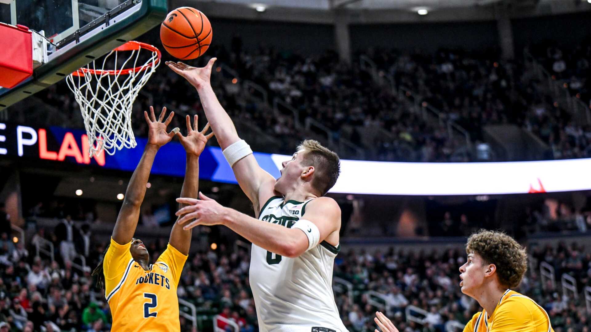 Jaxon Kohler and No. 9 Michigan State roll to a 92-69 win over Toledo